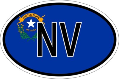 Oval Sticker USA Nevada Flag Country Code | eBay