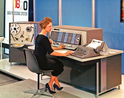 Operating an IBM 1620 Data Processing System 11 x 14" Photo | eBay