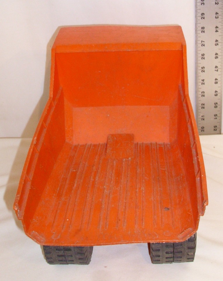ELDON EUCLID BIG ORANGE DUMP TRUCK POLY PLASTIC TOY | eBay