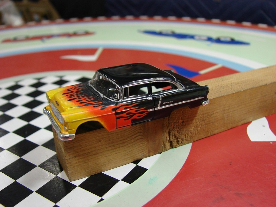 NOS MODEL MOTORING 55 CHEVY FLAMES AURORA TJET HO LIMITED EDITION slot ...