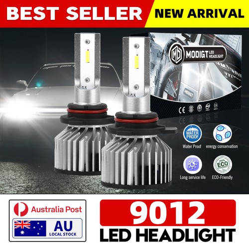 2x MODIGT 9012 HIR2 Headlight LED Kit Bulb High Low Beam 6000K White ...