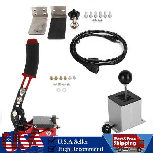 USB Handbrake with Clamp and 7+R H Shifter for Logitech T300RS/GT ...