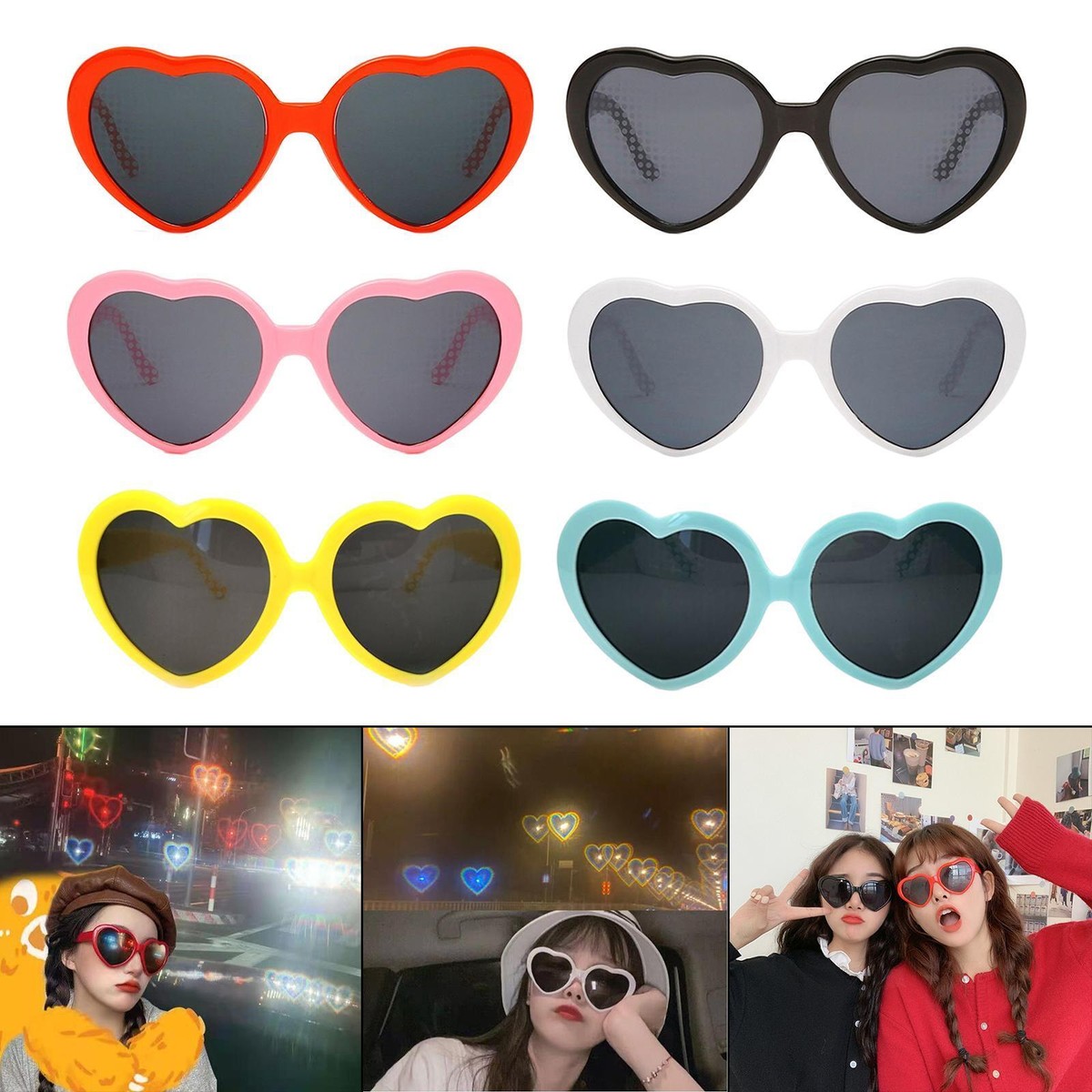 Hearts Special Effect Heart Effect Diffraction Glasses Experience