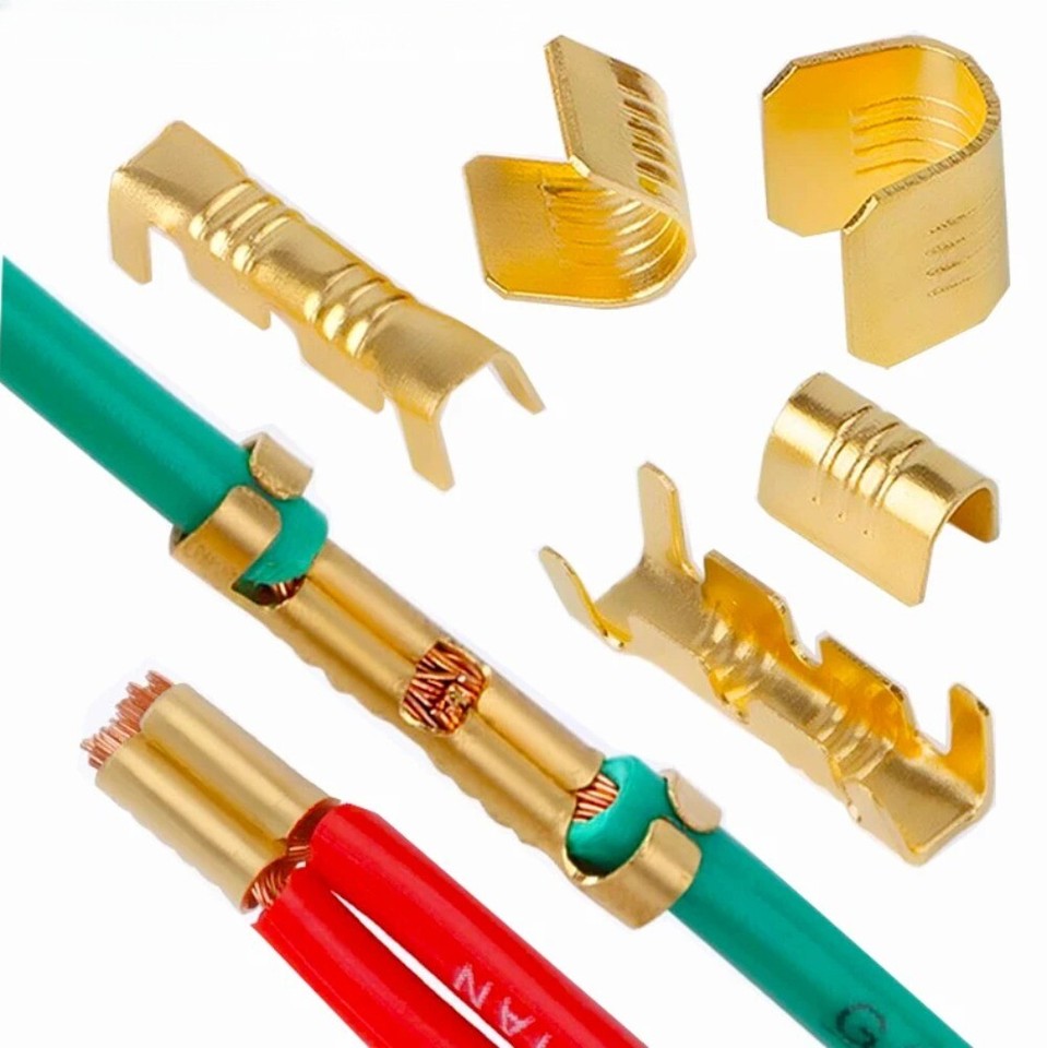 400PCS U-shaped Terminal 0.3-6mm² Cold-pressed Connector Cable Wire ...