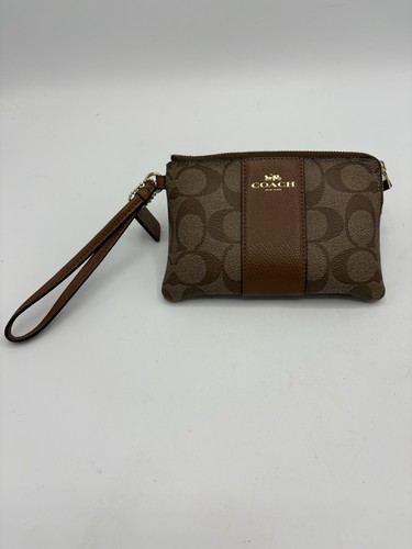 Coach Wristlet Mini Wallet Monogram Canvas Khaki 58035 Preowned | eBay
