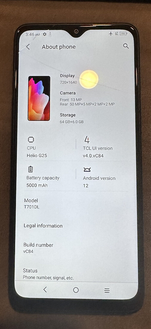 OEM Original LCD Screen With Cracked Glass For TCL 30XL T701DL #1 | eBay