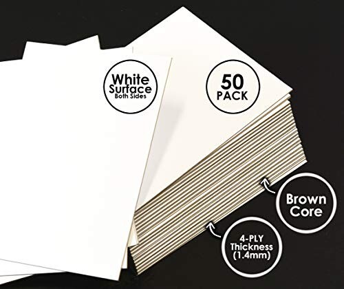 Pack of 50 16x20 White Backing Boards 4-ply for Art Prints Photos ...