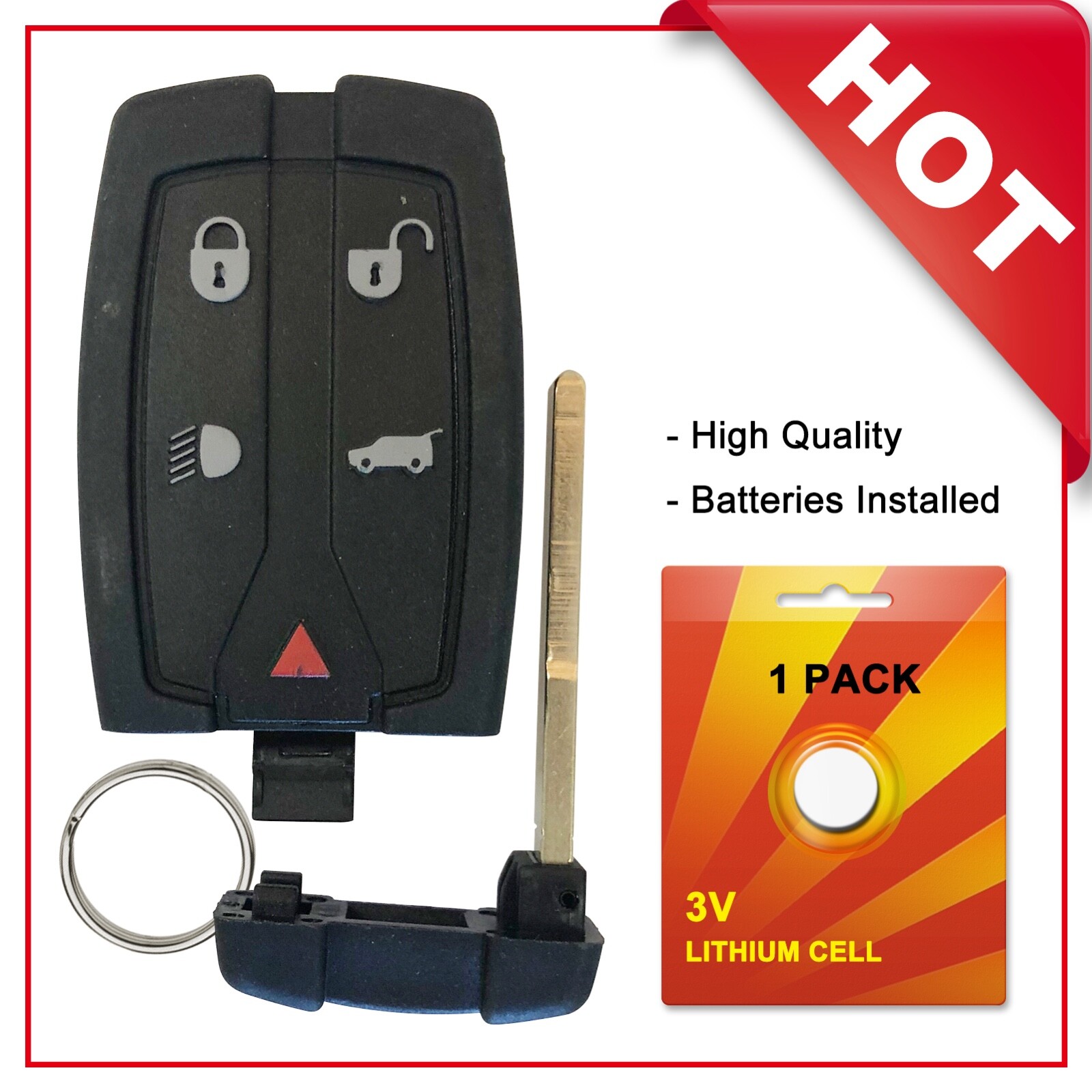 For 2008 2009 2010 2011 2012 Land Rover LR2 Keyless Entry Remote Car ...