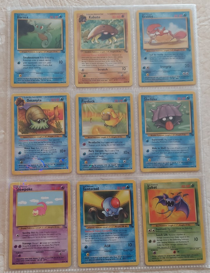 Pokemon Fossil Set - Complete 32 Card Uncommon/Common - LP Condition | eBay