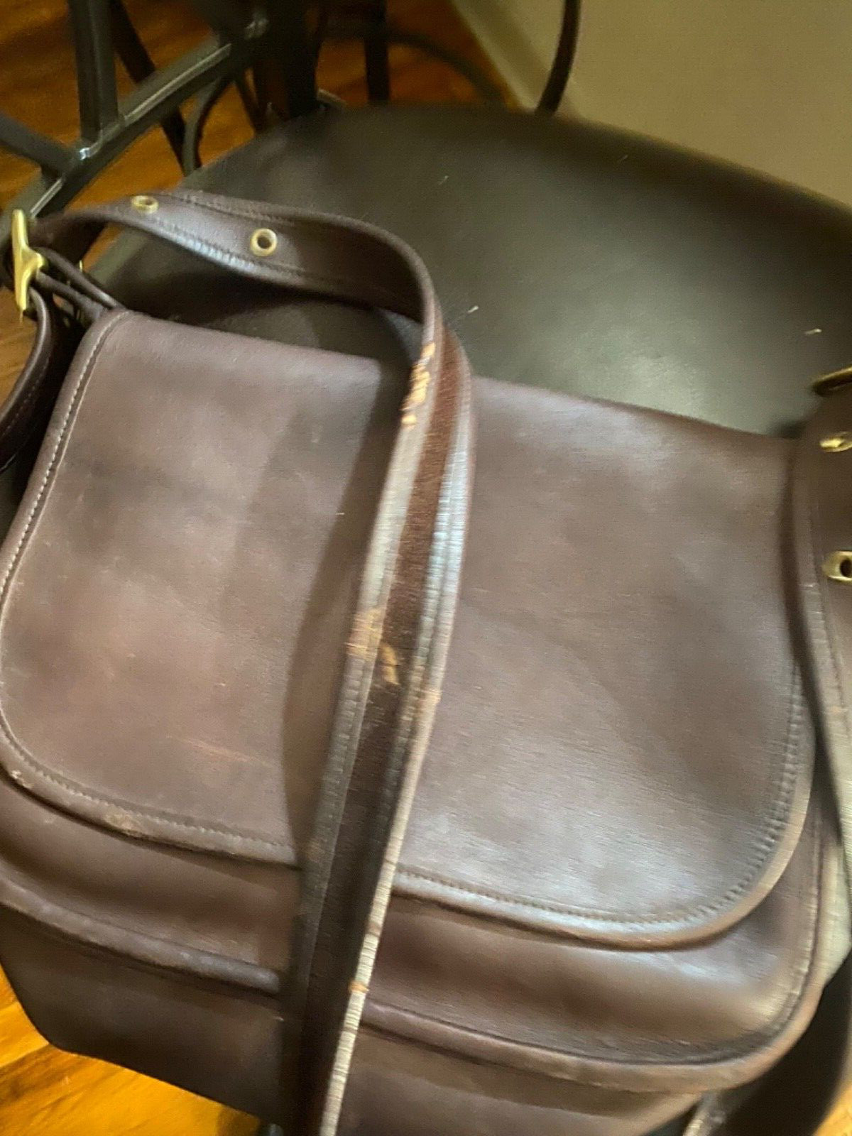 Vintage Coach Patricia Legacy Dark Brown Leather Sadd… - Gem