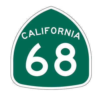 California State Route 68 Sticker Decal R1161 Highway Sign | eBay