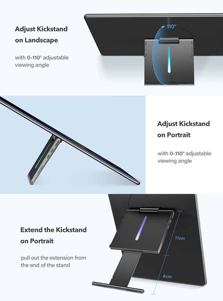 Used | 15.6" USB C Portable Monitor 1920x1080 FHD HDR IPS Touchscreen ...