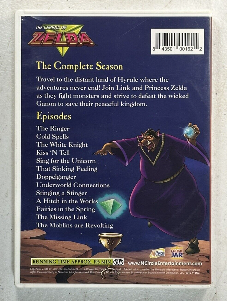 The Adventures of Zelda: The Complete Season (DVD) Nintendo ...
