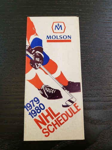 RARE 1979-80 NHL League Hockey Schedule ~ Molson | eBay
