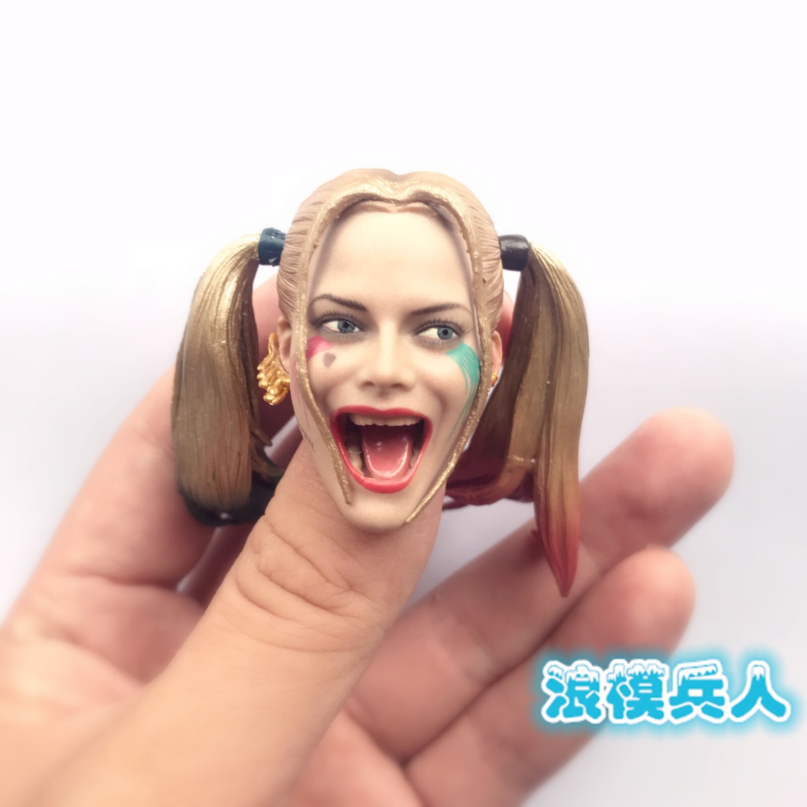 1:6Laughing Margot Robbie Head Sculpt Harley Quinn 12" Female PH TBL ...