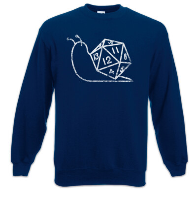 Slow RPG Roller Sweatshirt Pullover Fun Roleplay Dice Slug Snail ...