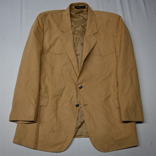CCC Western Wear 50R Beige Sueded Western Yoke USA Blazer Sport Coat ...