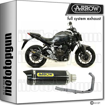 ARROW FULL SYSTEM EXHAUST OK THUNDER CARBON C YAMAHA MT07 MT 07 2018 18 ...