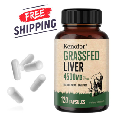 Grass Fed Liver Supplement 4500MG 120 Caps - Immune Support, Beef Liver ...
