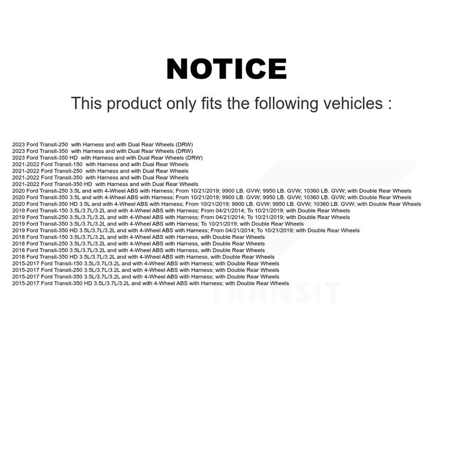 Rear ABS Wheel Speed Sensor For Ford Transit-250 Transit-350 Transit ...