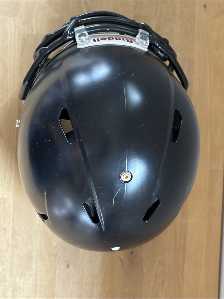 Large Riddell Revolution SPEED Football Helmet MATTE Black w/ Face Mask ...