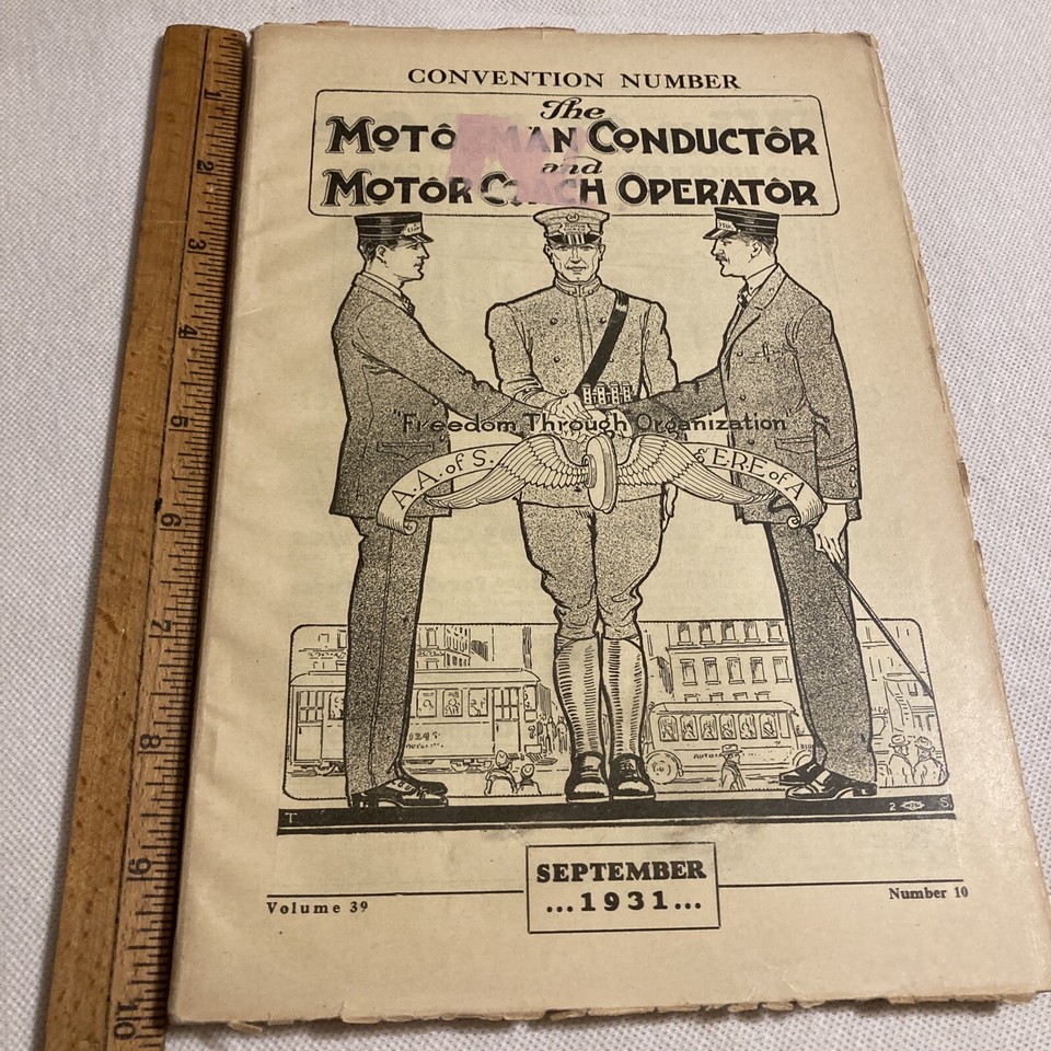 The Motorman, Conductor And Motor Coach Operator, 3 Journals, 1929,31 ...