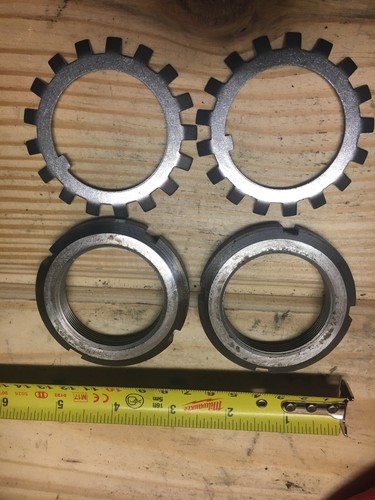 (10) -KM09 KM9 M45 x 1.5 mm Carbon Steel Retaining Nut And Lock Washer ...