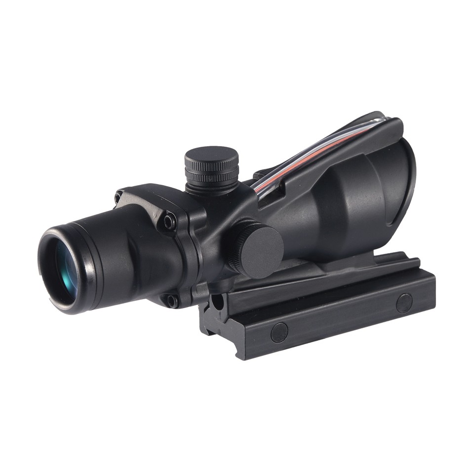 4x32 ACOG Optical Rifle Scope True Fiber Optic Red Illuminated ...