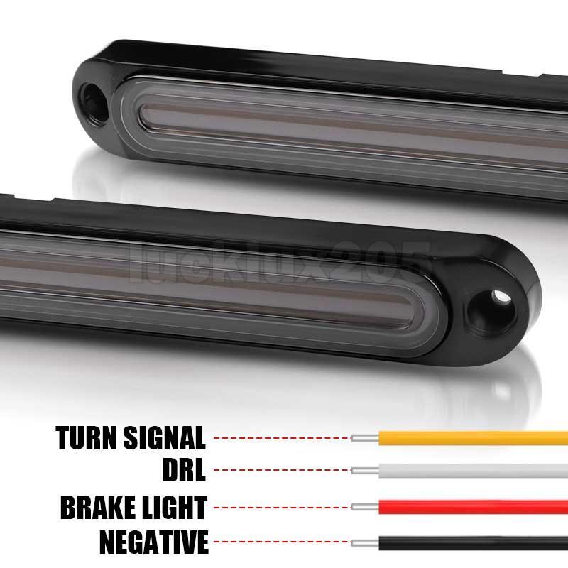 2X Tray Back Ute 36 LED Tail Lights Flowing Turn Signal Slim Strip ...