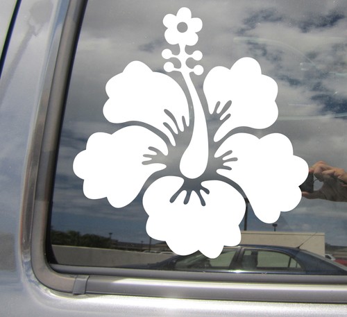 Hibiscus Flower - Florida Hawaii - Car Window Vinyl Die-Cut Decal ...