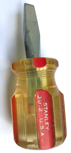 STANLEY HANDYMAN Stubby Slotted Screwdriver Flathead #3012 Made in USA ...