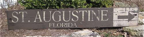 ST. AUGUSTINE FLORIDA - Rustic Painted Wooden Sign | eBay
