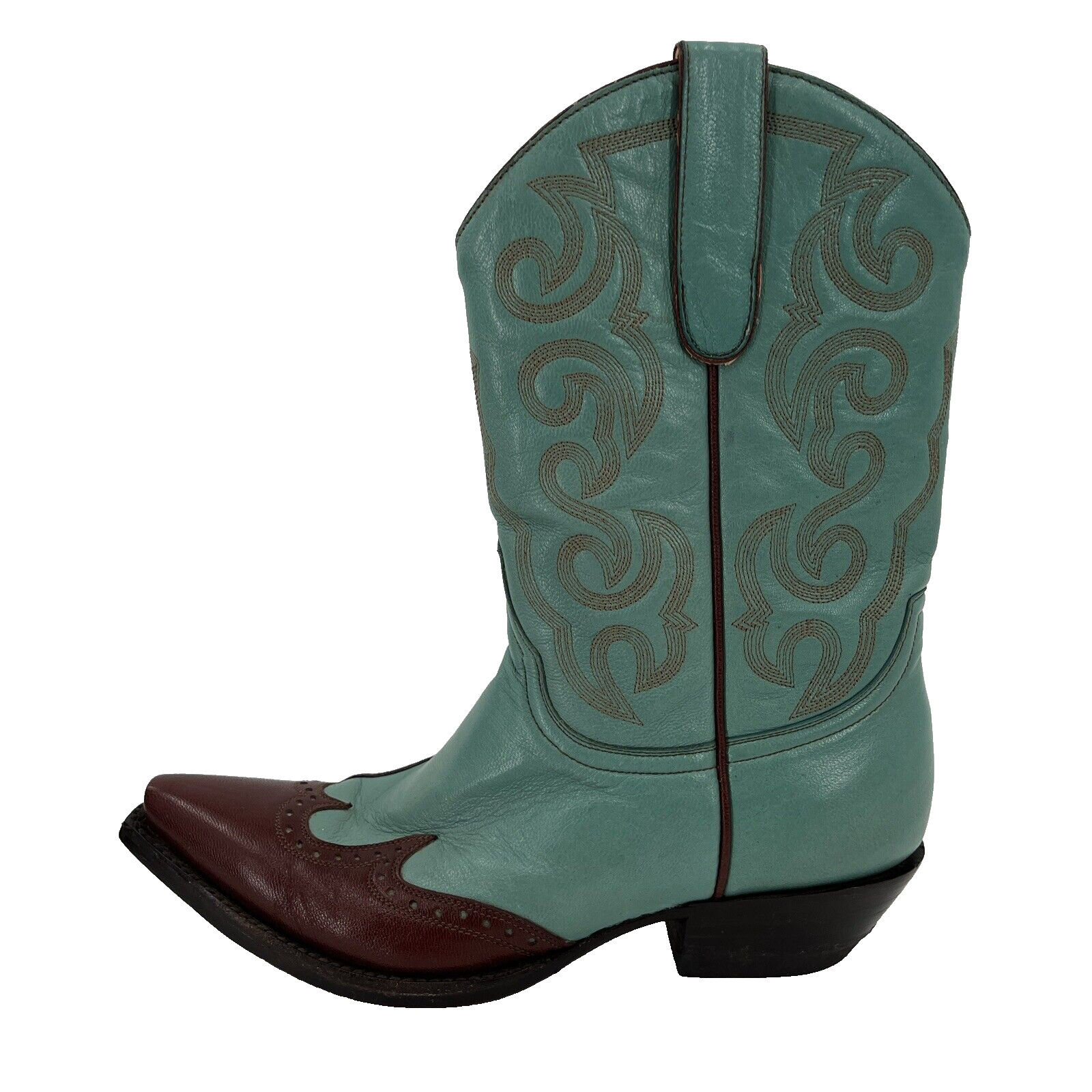 Old Gringo Western Cowboy Cowgirl Turquoise Brown Emb… - Gem