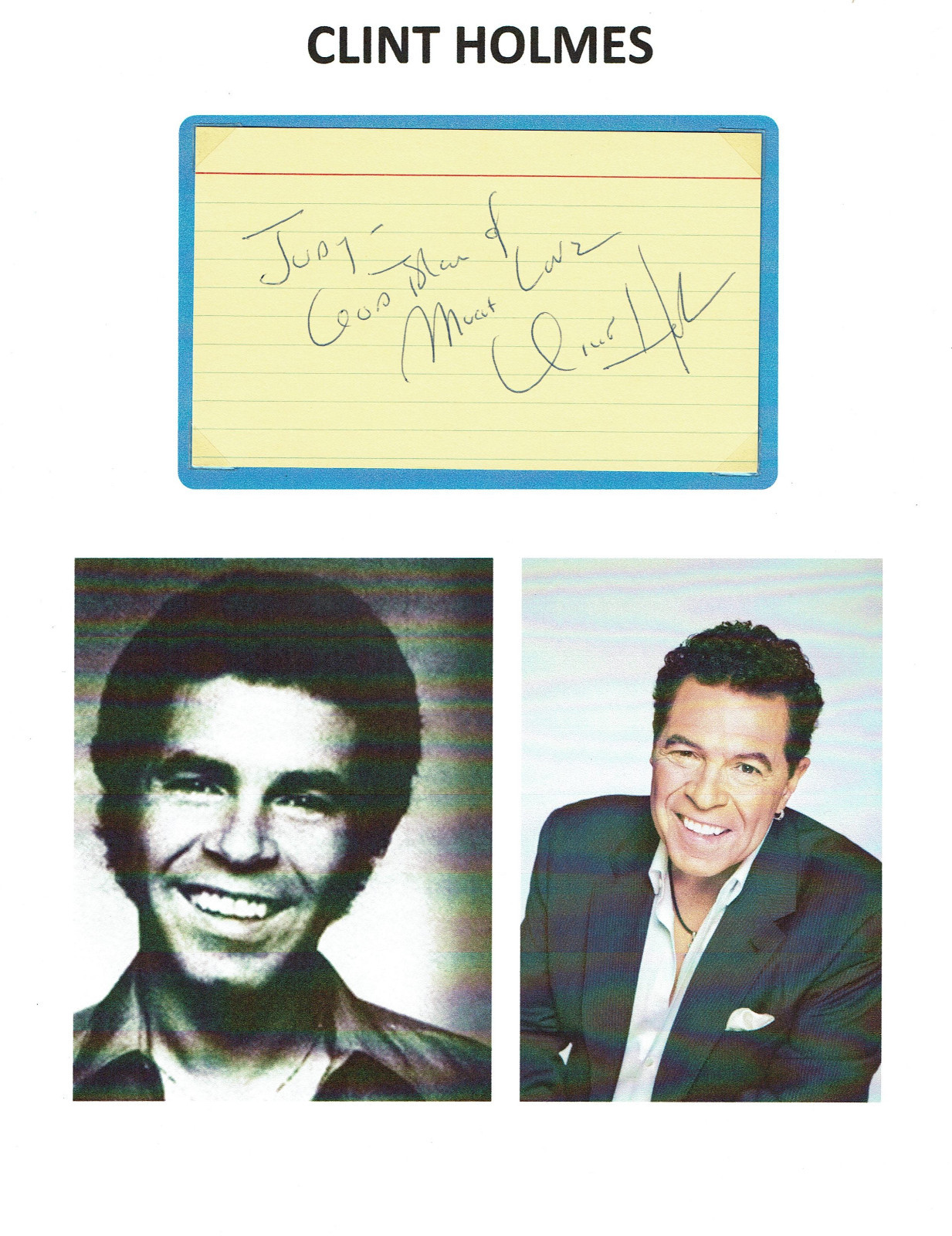 CLINT HOLMES - Singer - Playground in My Mind - Autograph | eBay