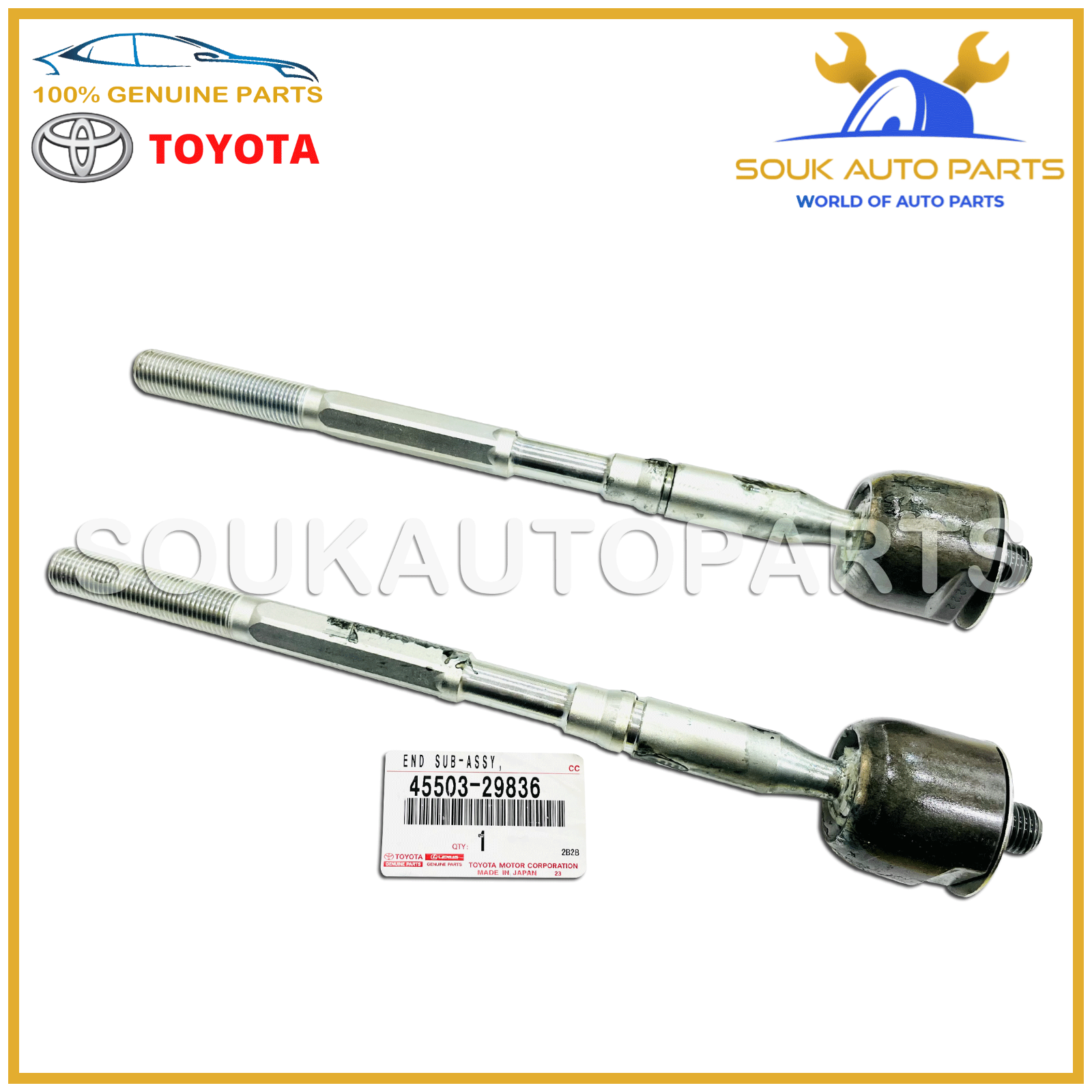 45503-29836 Genuine Toyota END SUB-ASSY (2 Pcs), STEERING RACK ...