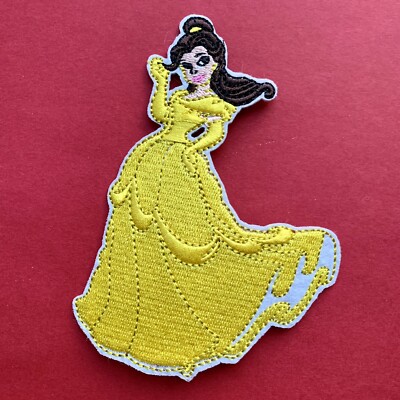 DISNEY PRINCESS BEAUTY AND THE BEAST BELLE EMBROIDERED PATCH SEW OR ...