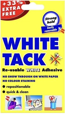 White Tack Original REUSABLE Sticky Adhesive, Multi-Purpose ...