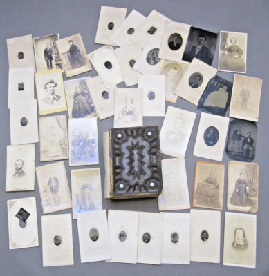 VINTAGE Family Photo Album of CDV's, Ferrotypes, Tintypes - 42 pcs. | eBay