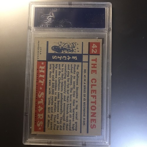 1957 TOPPS HIT STARS #42 THE CLEFTONES SET REGISTRY BREAK GRADED PSA 7 ...