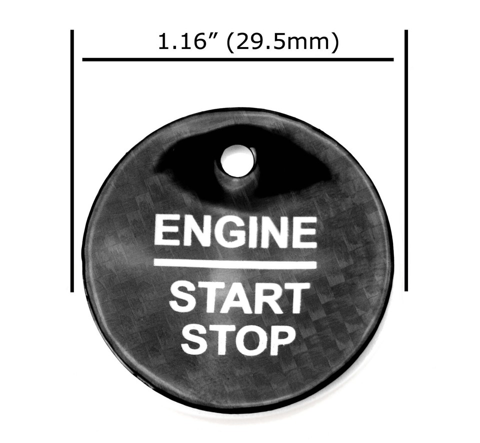 Black Real Carbon Fiber Keyless Engine Push Start Button For Ford F-150 ...