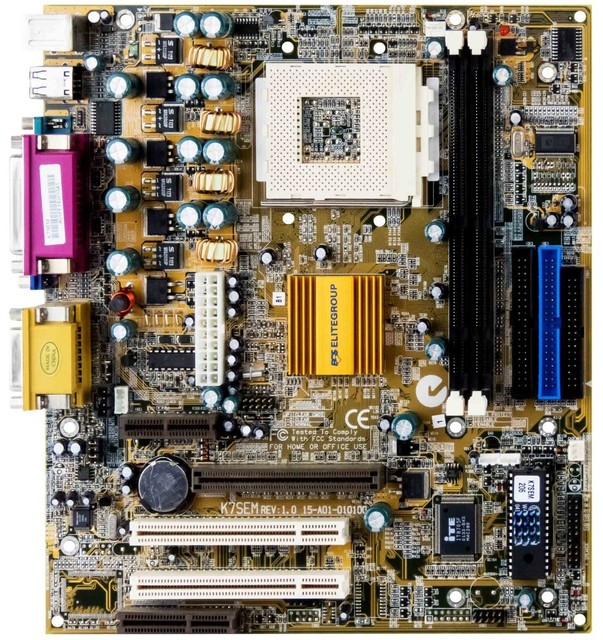 ECS EliteGroup K7SEM Socket 462 ATX Motherboard With AMD CPU for sale ...