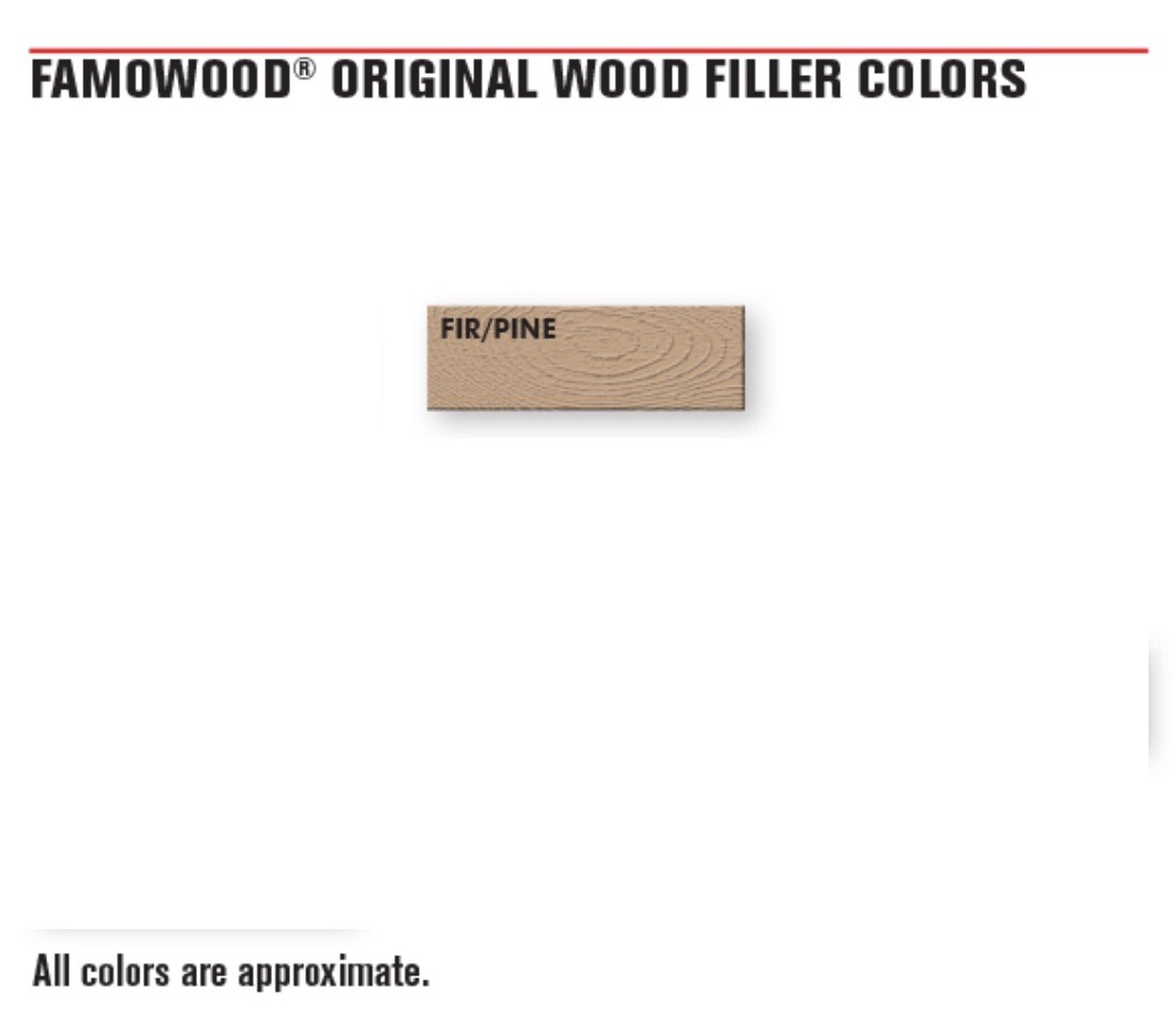 Famowood Wood Filler Color Chart 2 Oz Wunderfil Light Oak Wood