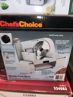 CHEF'S CHOICE ELECTRIC FOOD SLICER MODEL # 609 Brand New!! | eBay