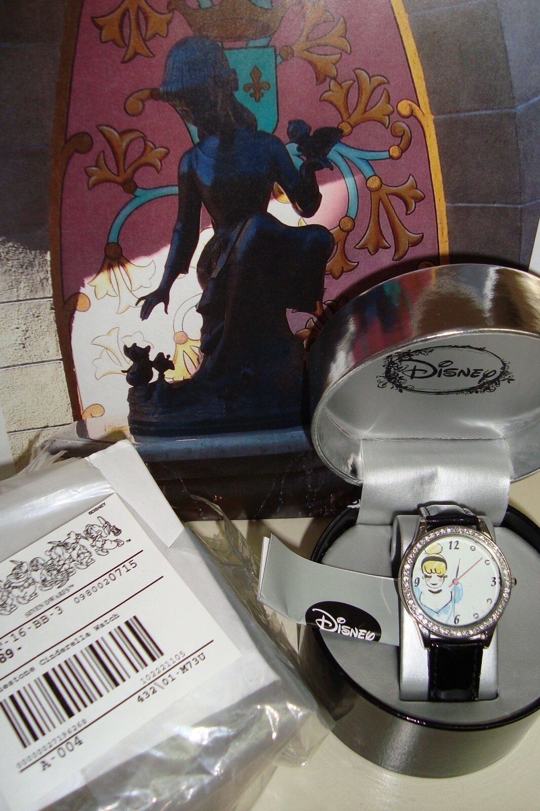 STUNNING RARE Vintage DISNEY CINDERELLA WATCH CRYSTAL All Orig NEW IN ...