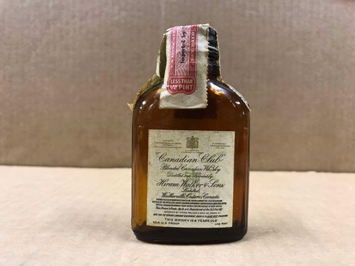 Vintage Canadian Club Blended Whisky Empty Mini Bottle | eBay