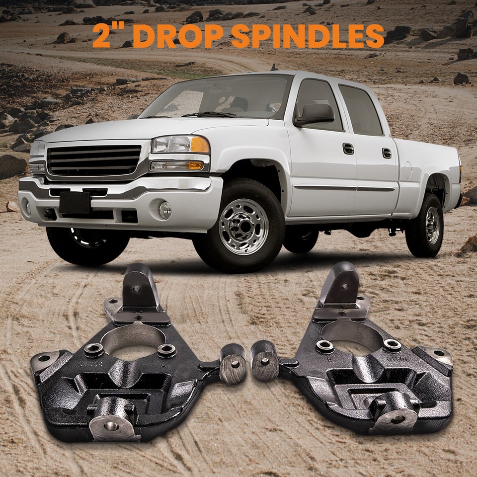 2" Drop Lowering Spindles Kit for Chevy GMC Silverado Sierra 1500 2WD ...