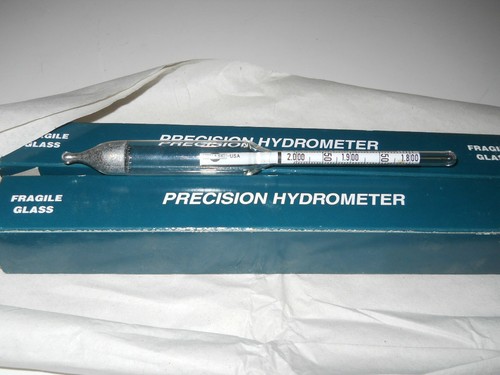 Chase Precision Hydrometer 1.800-2.000 Range Short Form 165mm OAL QTY 2 ...