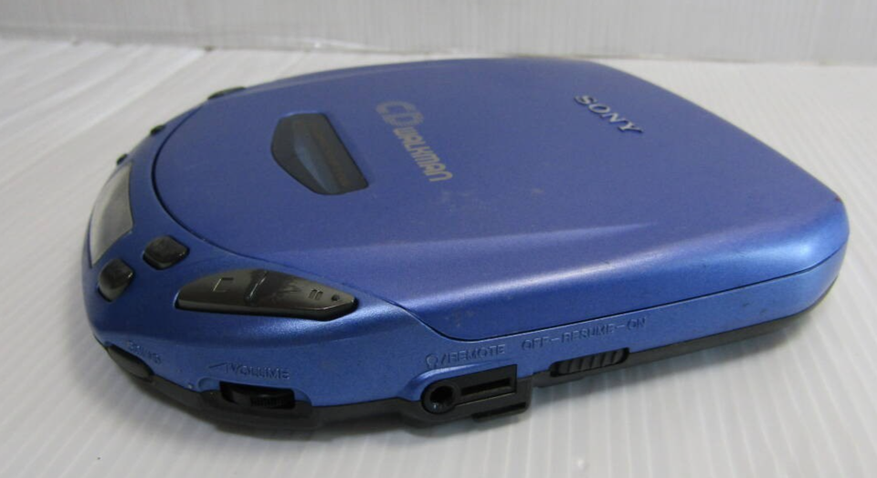 Sony D-E404 Portable CD Player Walkman Compact Deck Recorder Blue 1999 ...