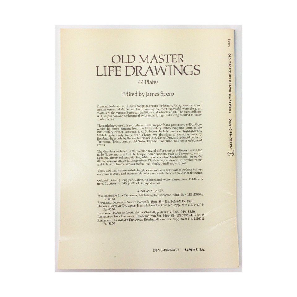 Dover Pub Book Old Master Life Drawings Mag VG 486252337| eBay
