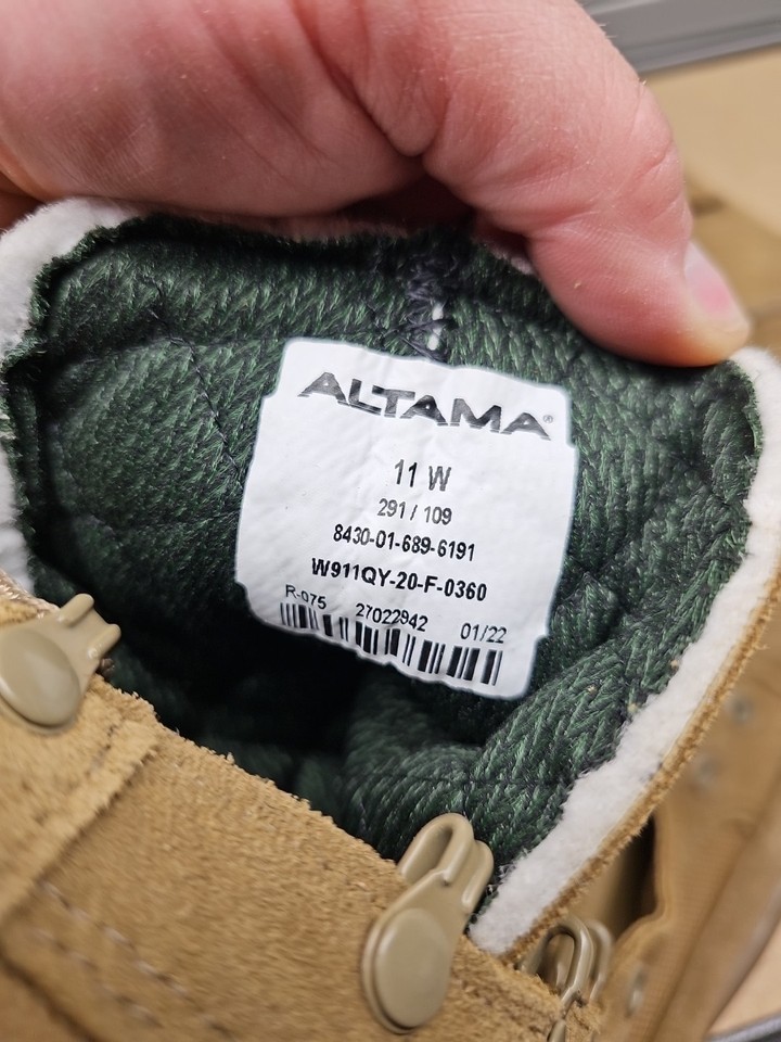 Altama Goretex Military Combat Boots Men’s Size 11w 291/109 8430-01-689 ...